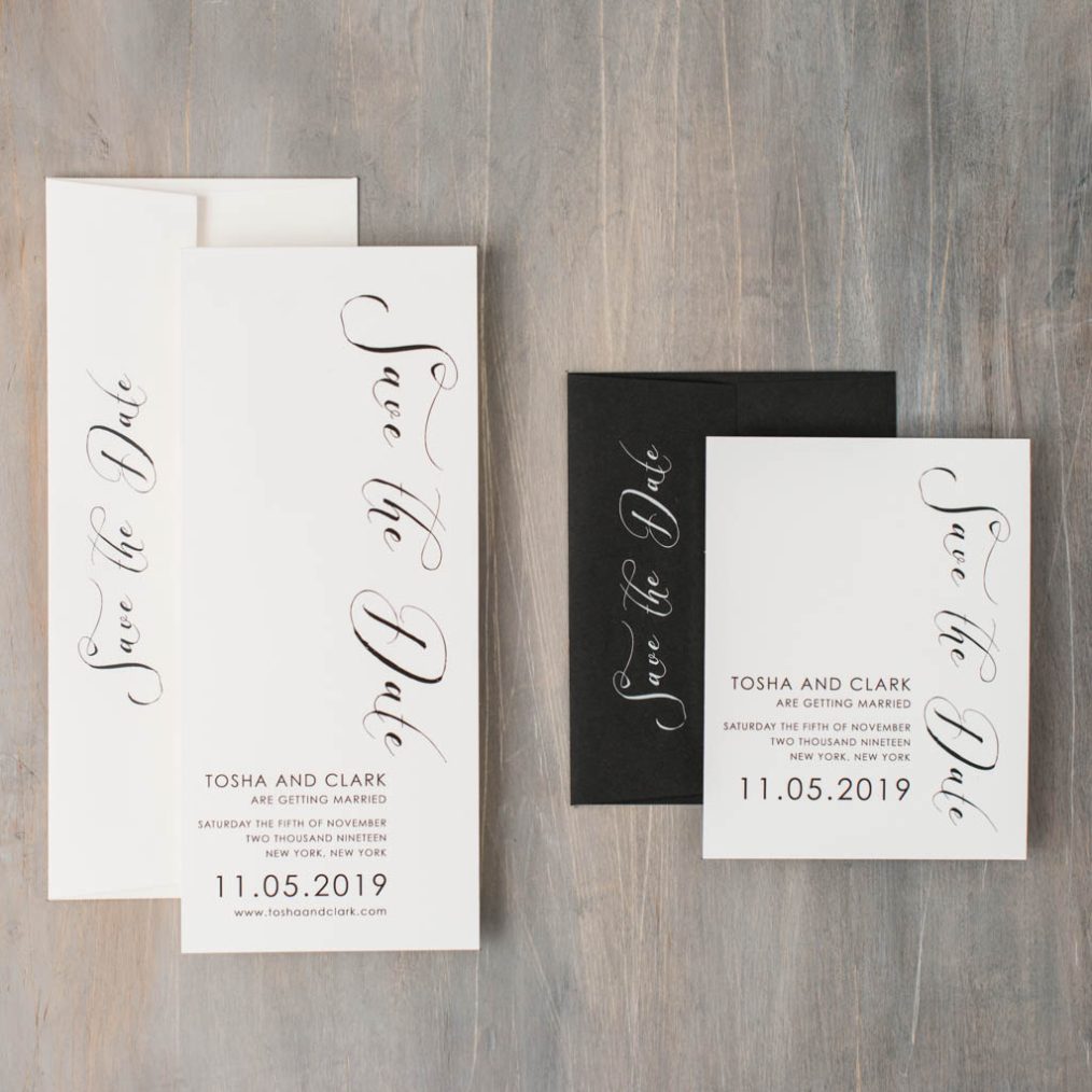 Black & White Wedding Invitations | Simple & Modern | Beacon Lane