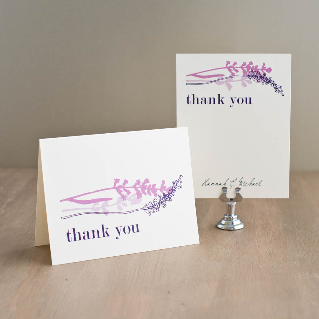 Lavender In Love Customizable Vintage Thank You Cards | Beacon Lane