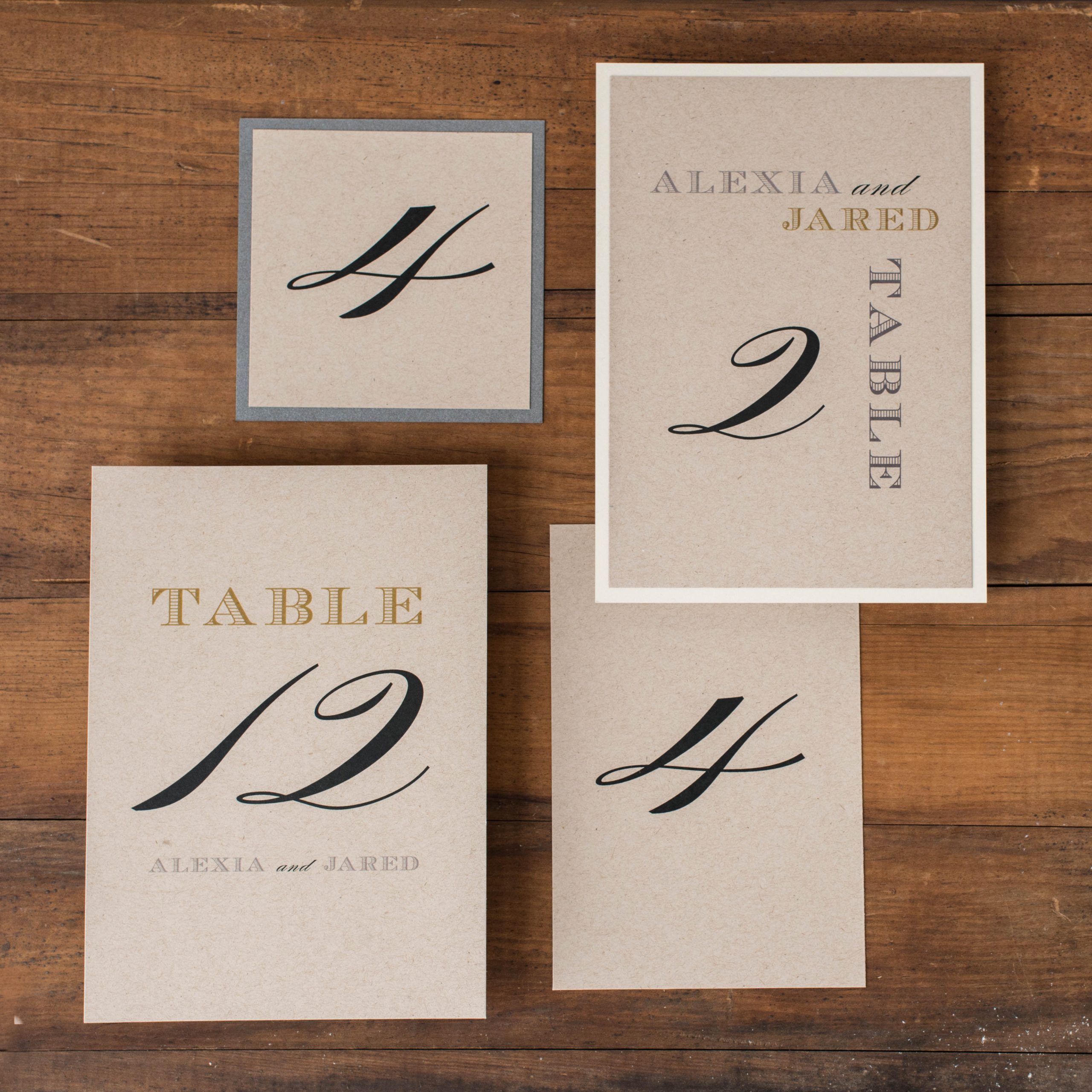 Rustic Black & White Customizable Flat Table Numbers | Beacon Lane