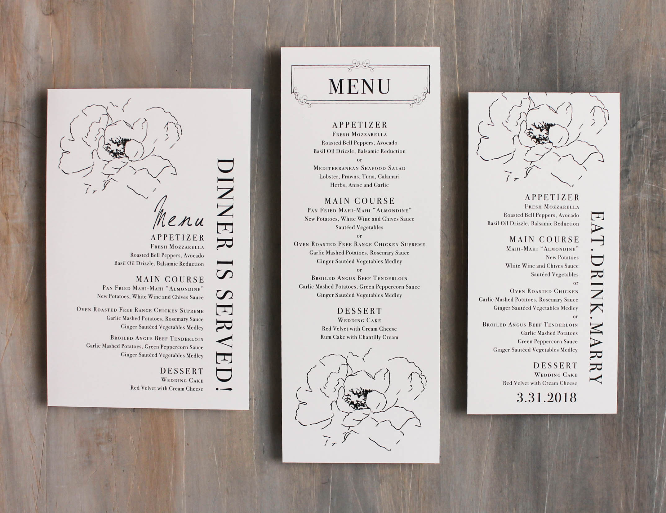 Simple Green Customizable Flat Mint Lace Wedding Menus | Beacon Lane