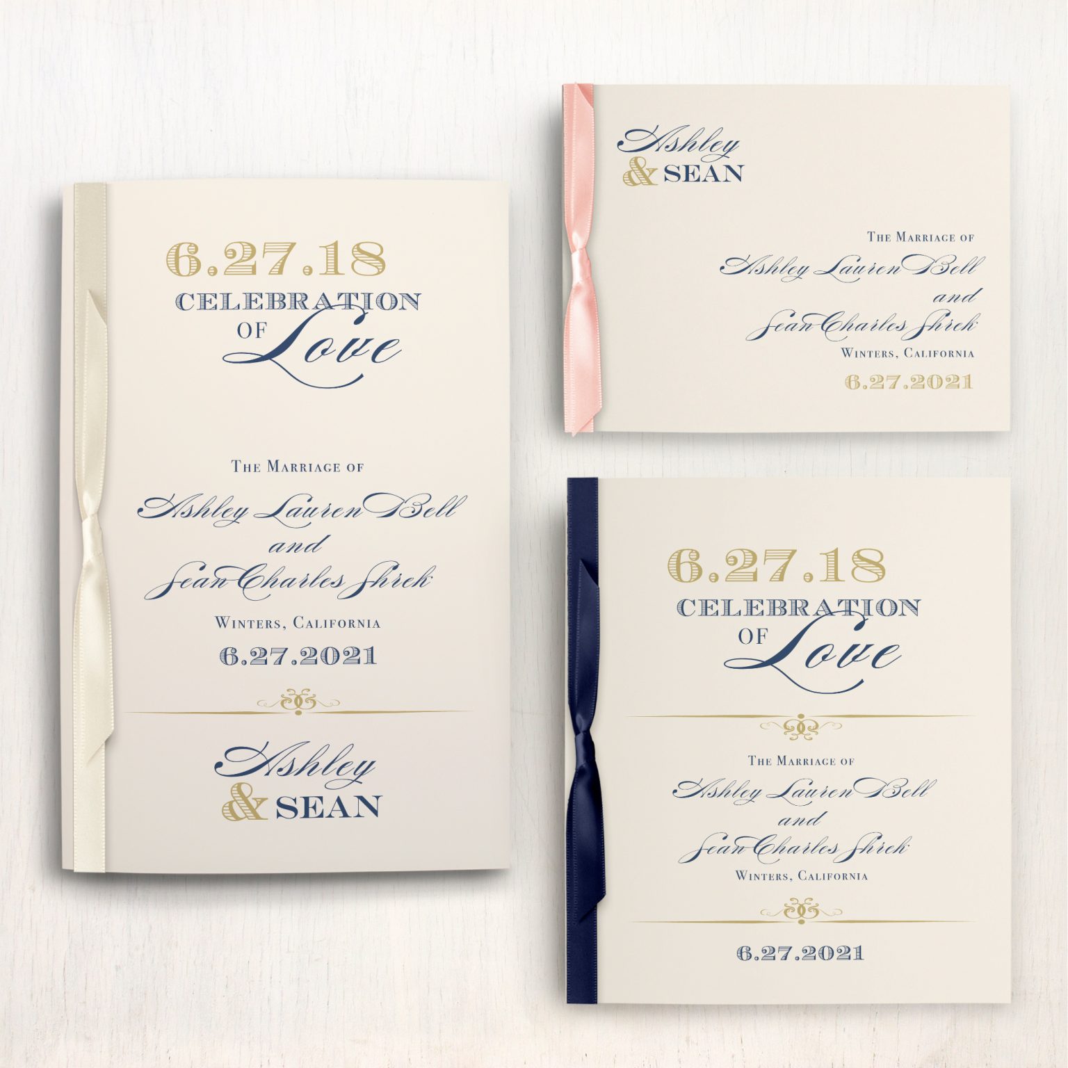 Elegant Navy Script Customizable Traditional Rehearsal Invites | Beacon ...