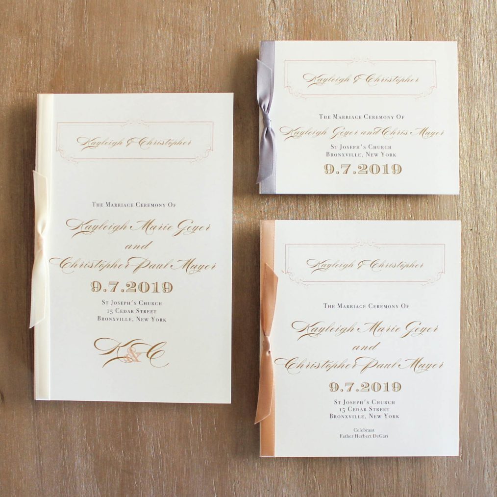 Elegant Ivory Customizable Tented Modern Wedding Menus | Beacon Lane