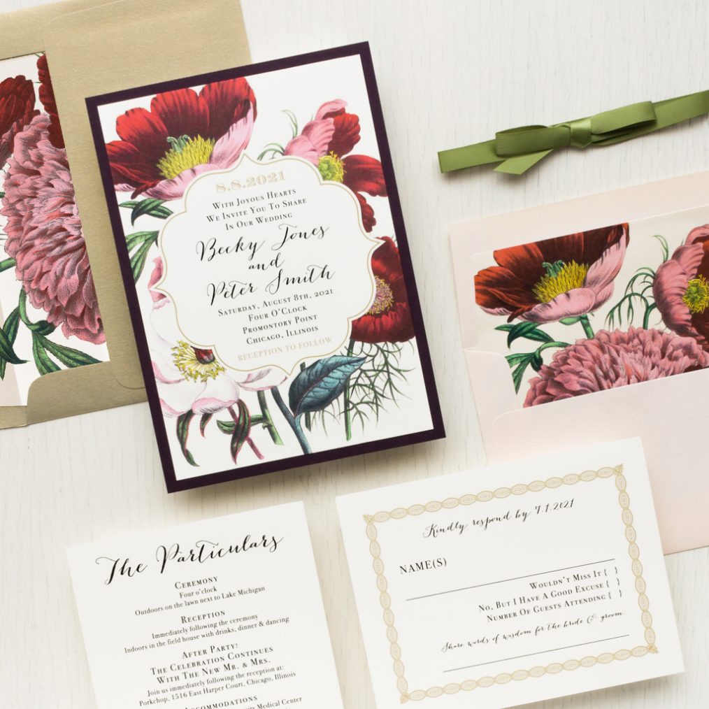 Floral Boho Wedding Invitations Customizable | Beacon Lane