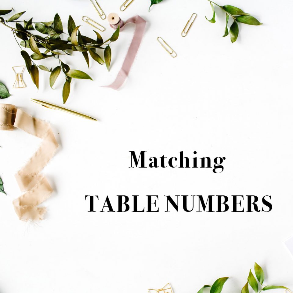 Corresponding Customizable Flat Table Numbers | Beacon Lane