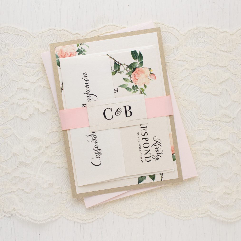 Ivory & Blush Wedding Invitations Customizable | Beacon Lane