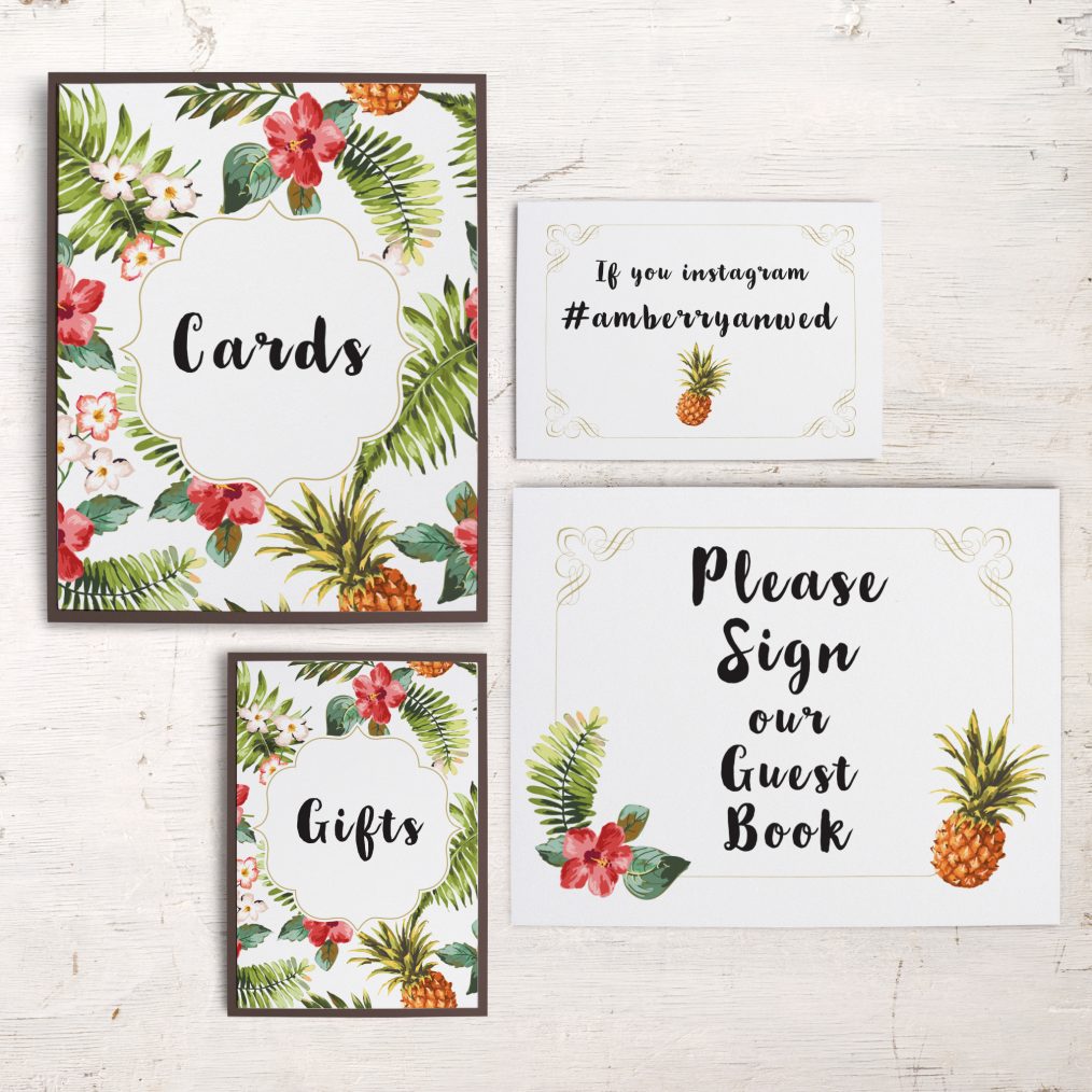 Pineapple Paradise Customizable Table Numbers | Beacon Lane