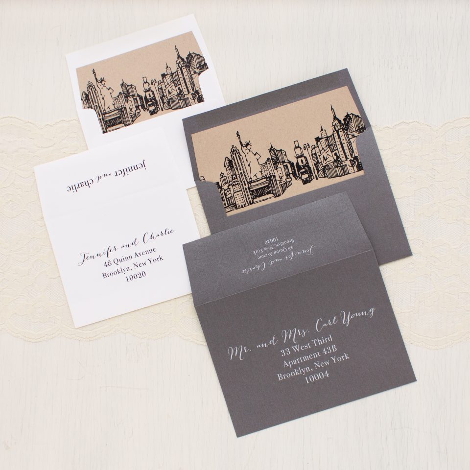 City Skyline Wedding Invitations | Beacon Lane Wedding Invitations