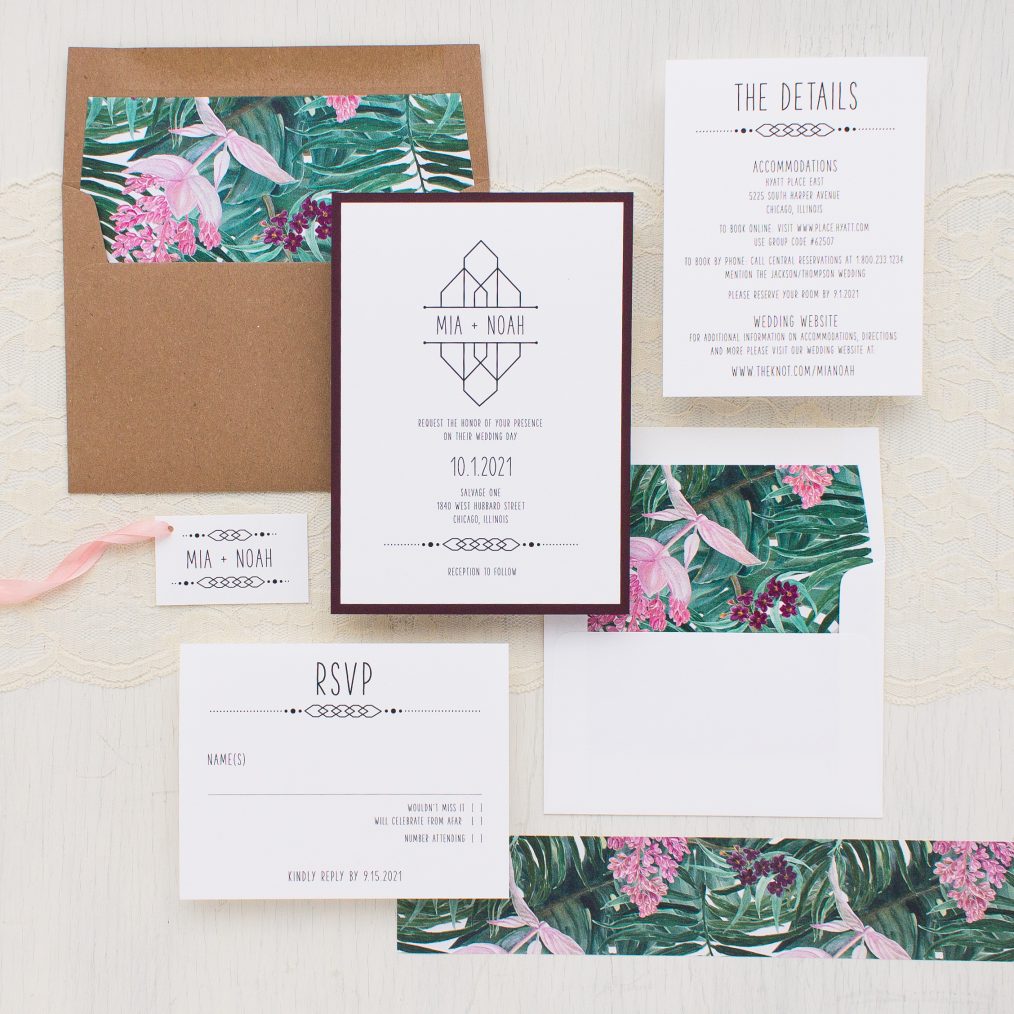 Tropical Forest Wedding Invitations | Beacon Lane