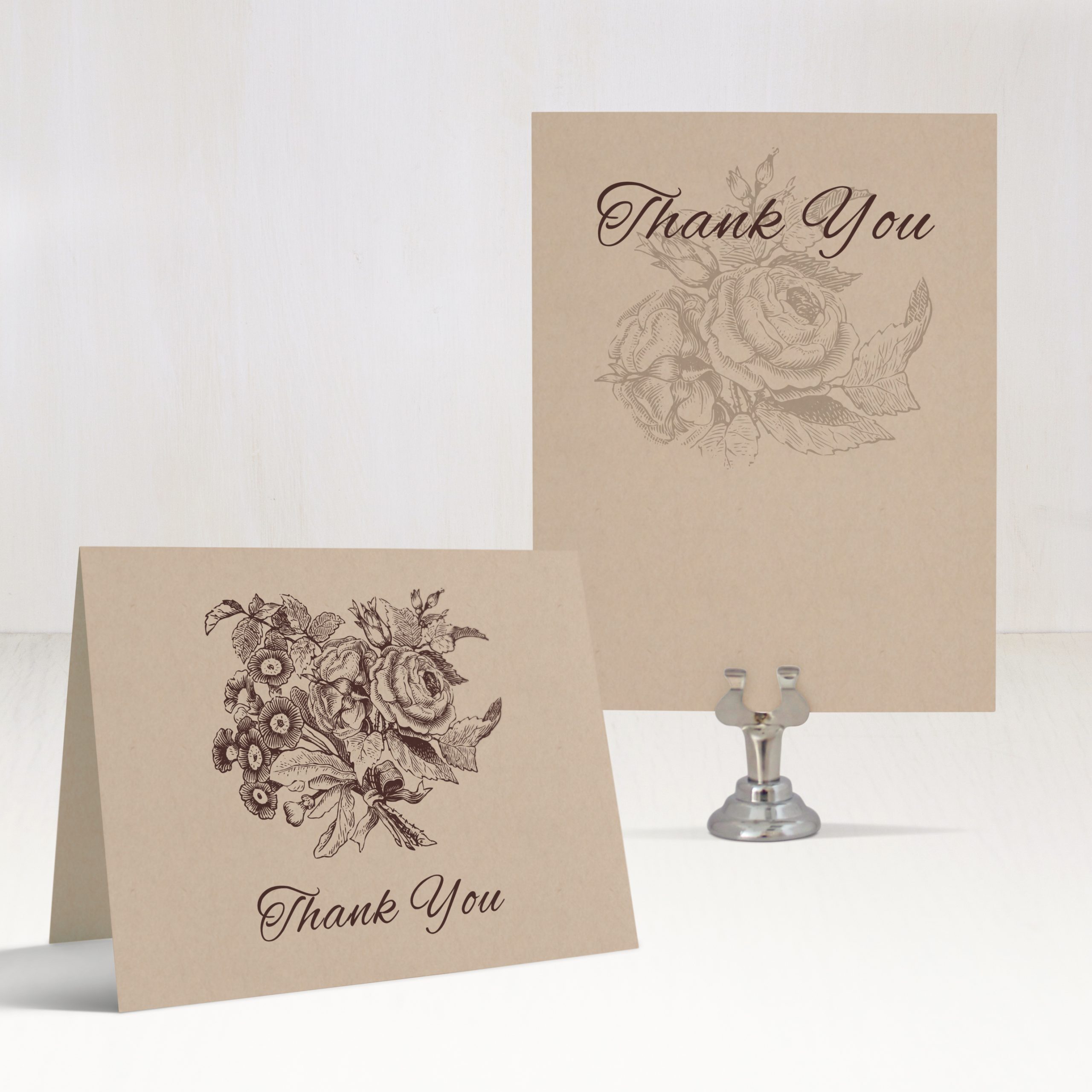 Rustic Floral Customizable Thank You Cards | Beacon Lane