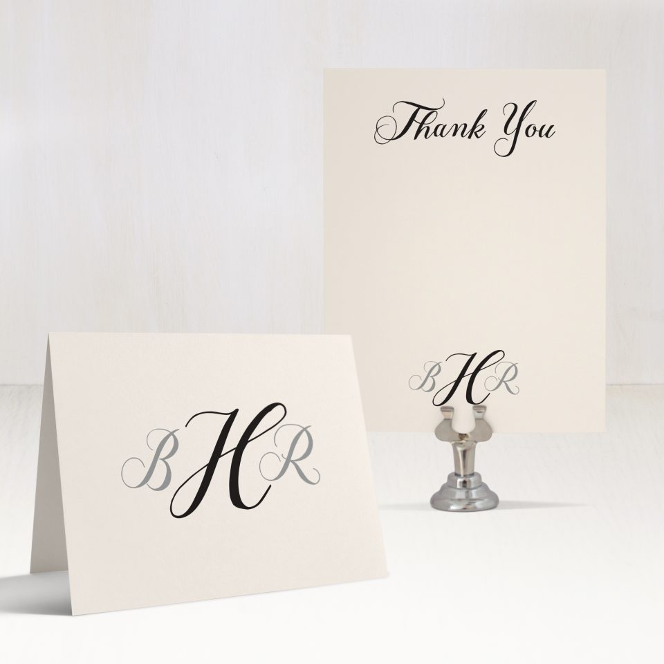 Simple Calligraphy Customizable Thank You Cards | Beacon Lane