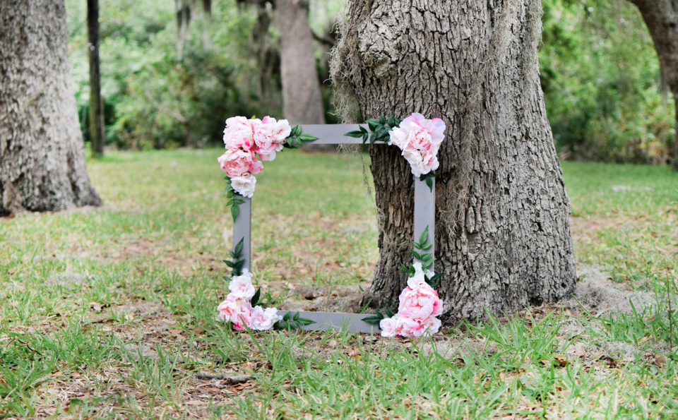 DIY Bridal Shower Floral Photo Booth Frame - Beacon Lane