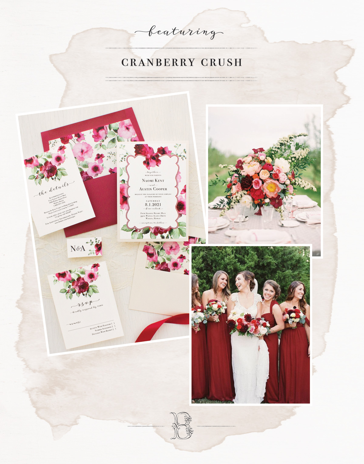 Burgundy & Red Wedding Cranberry Floral Inspiration | Beacon Lane