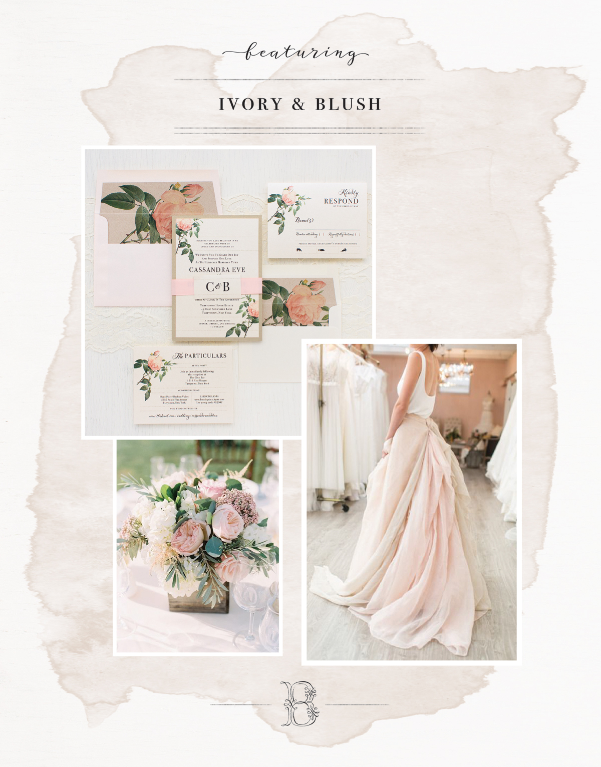 Classic & Romantic Wedding Inspiration | Ivory & Blush | Beacon Lane