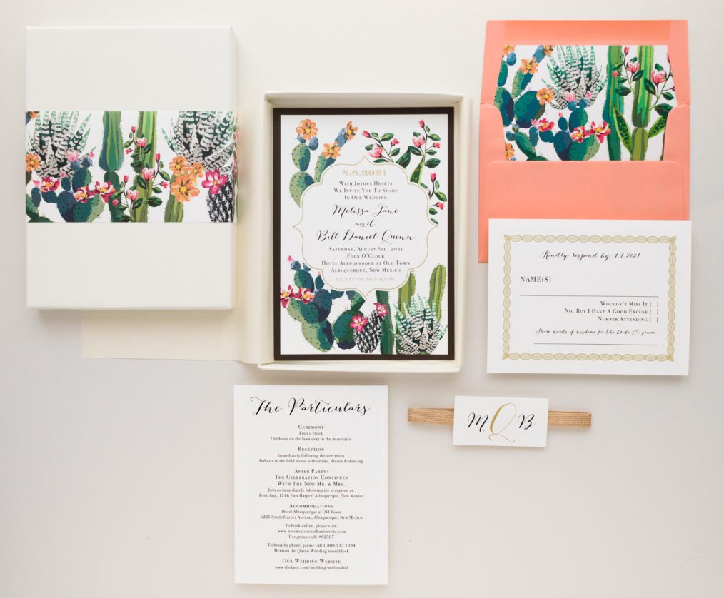 Colorful Desert Wedding Invitations | Cactus | Beacon Lane