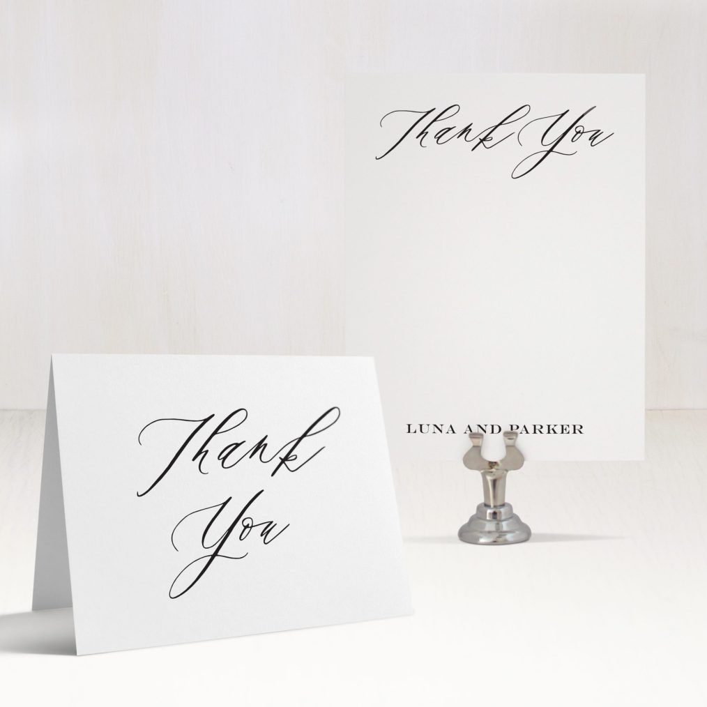 Black & White Type Thank You Cards | Beacon Lane