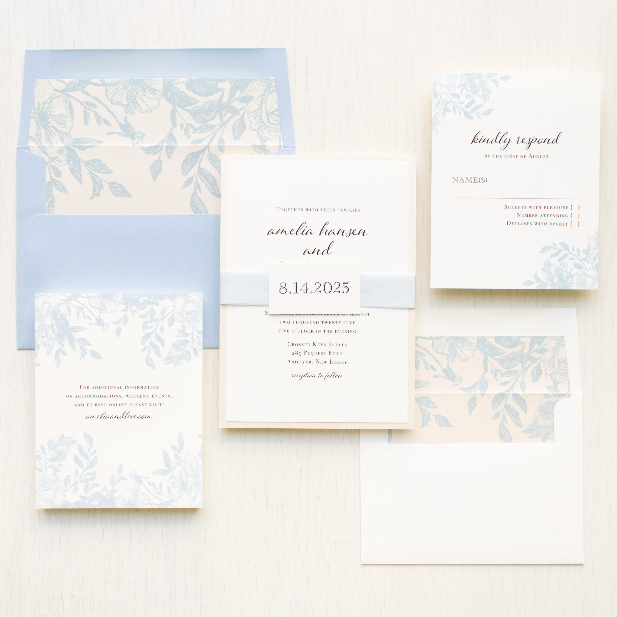 Favorite Blue Wedding Invitations