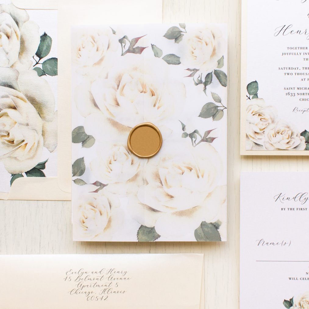 White Rose Wedding Invitations | Beacon Lane