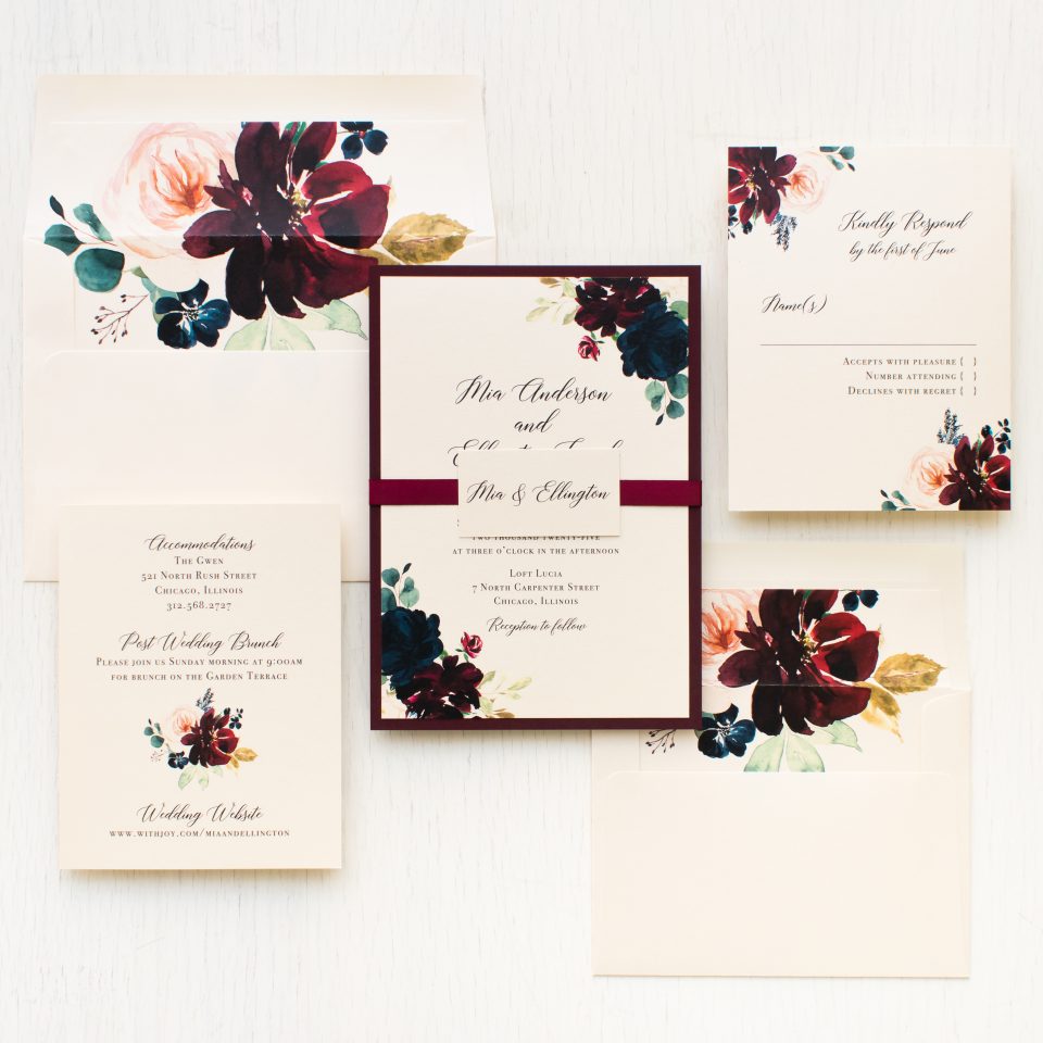 Burgundy Wedding Invitations | Favorite Designs | Beacon Lane
