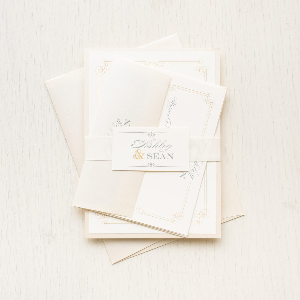 Gold & Ivory Wedding Invitations | Beacon Lane
