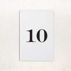 Black & White Type Flat Table Numbers | Beacon Lane Wedding Invitations