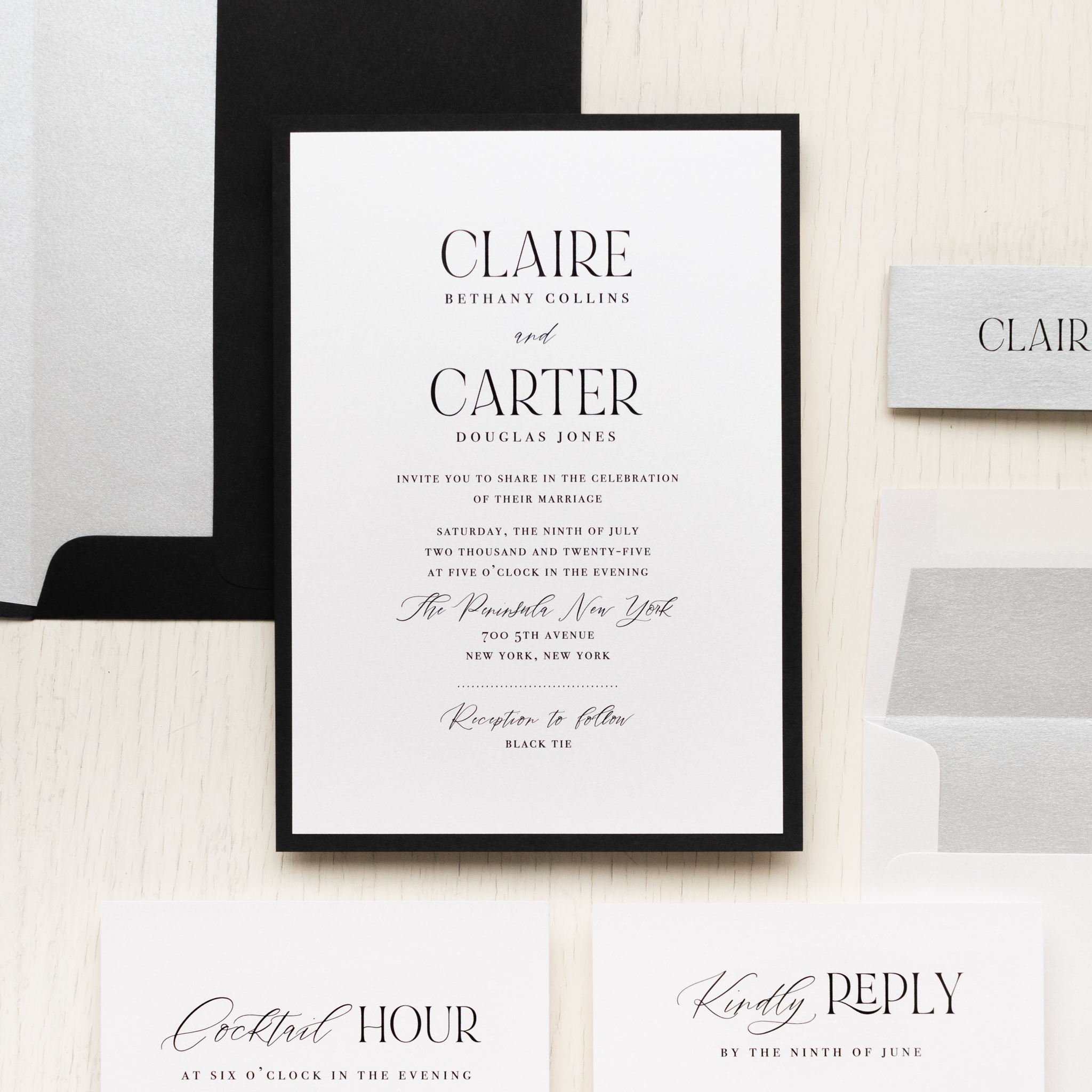 Plain White Wedding Invitations