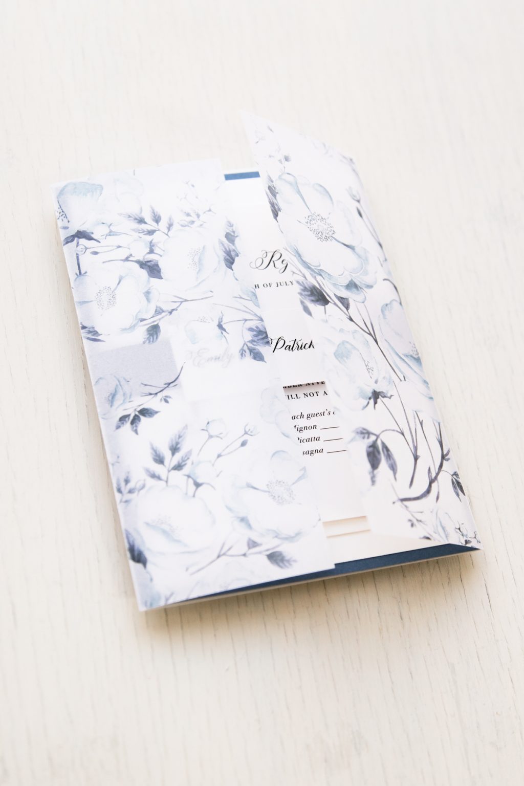 Steel Blue Wedding Invitations | Beacon Lane