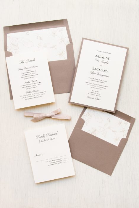 Neutral Wedding Invitations | Beacon Lane