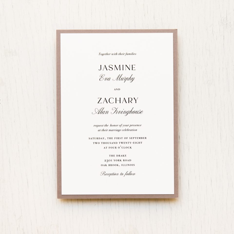 Neutral Wedding Invitations | Beacon Lane