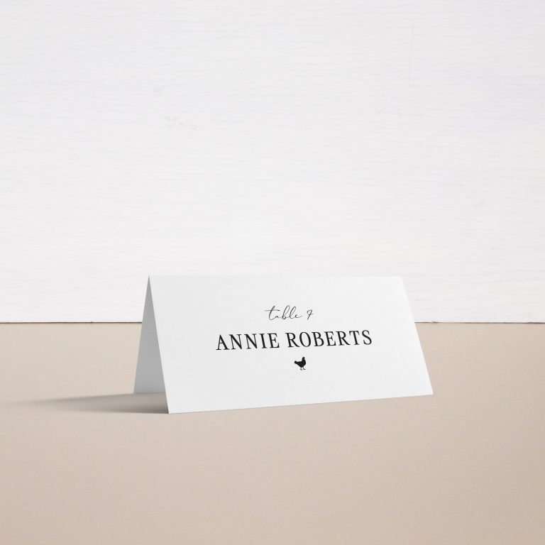 Black Tie Modern Place and Escort Cards | Beacon Lane