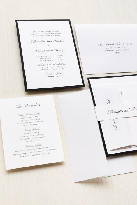 Elegant Black & White Wedding Invitations | Beacon Lane