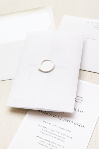 Timeless White Wedding Invitations | Beacon Lane